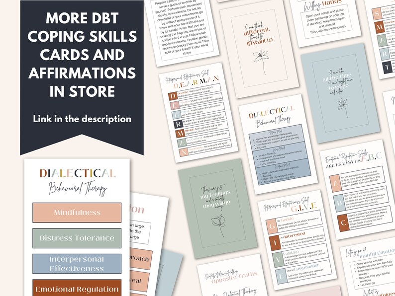 DBT Cheat Sheet Psychology Tool DBT Skills Counselor Tool - Etsy