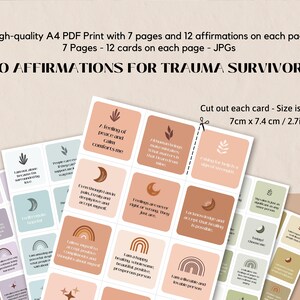 Affirmations for Trauma Survivors, Anxiety Coping Statements, Anxiety ...