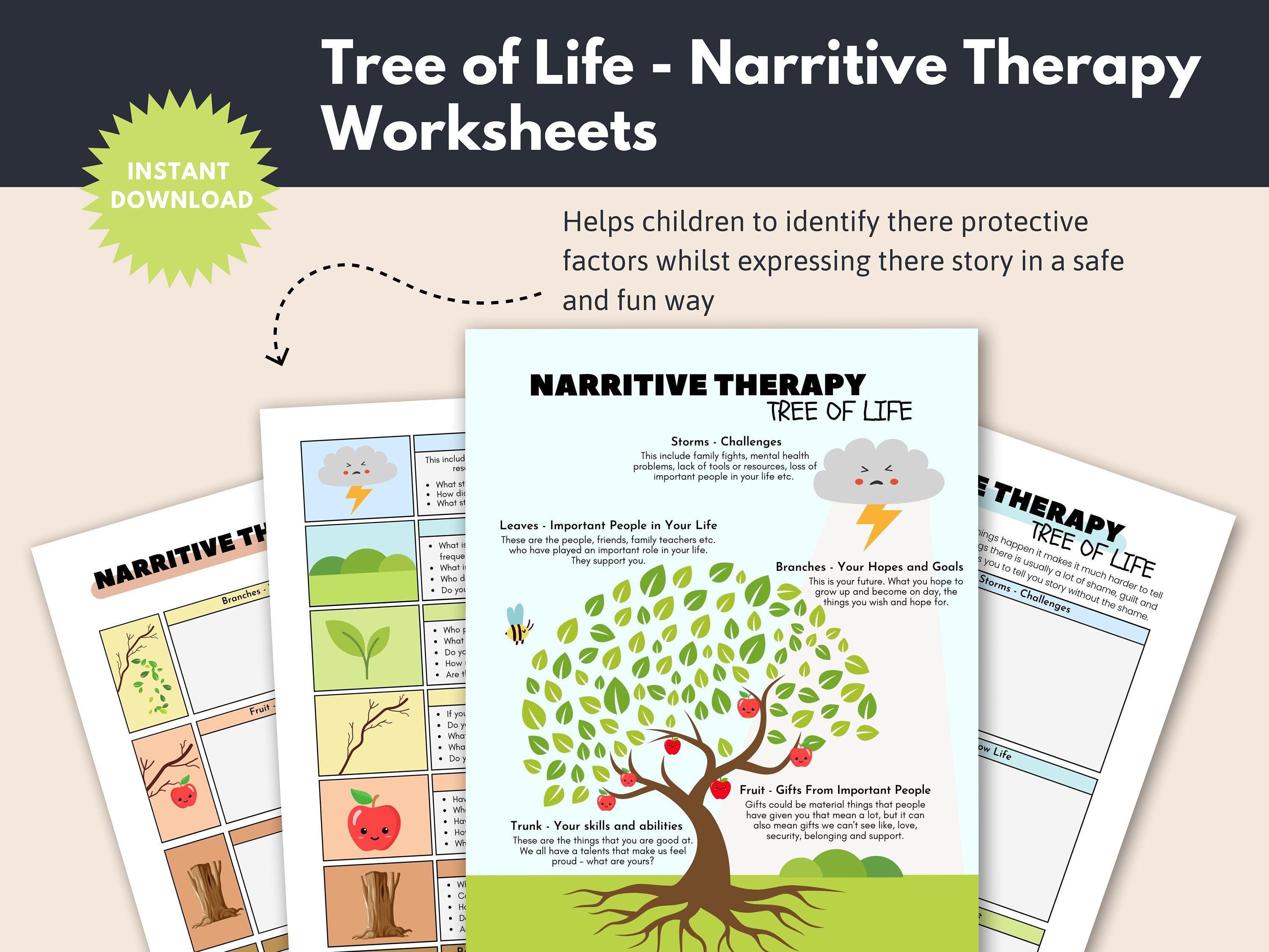 Trauma Therapy Worksheets for Kids, PTSD, Anxiety Relief, Mindfulness ...