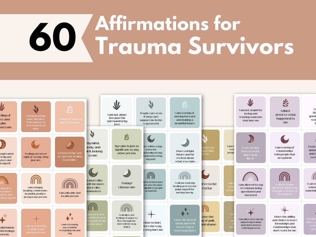 Affirmations for Trauma Survivors Anxiety Coping Statements - Etsy