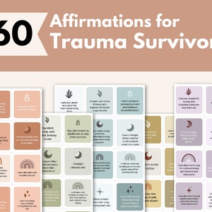 Affirmations for Trauma Survivors Anxiety Coping Statements - Etsy