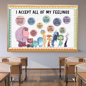 Inside Out 2 Bulletin Board Kit for School Counselors, Classroom ...
