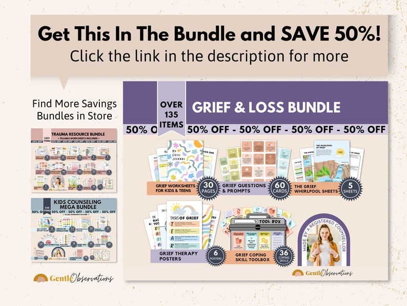 The Grief Iceberg Poster for Kids and Teens, Grief and Loss Therapy ...