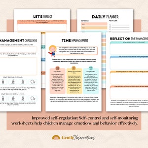 Kids Time Management Worksheets, ADHD Worksheets, ADHD Planner ...
