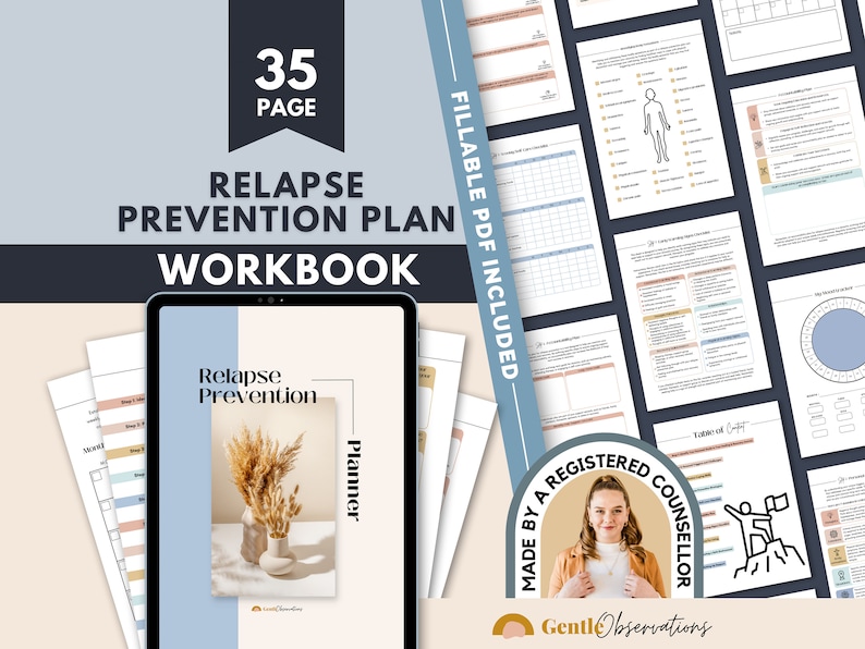 Relapse Prevention Plan Workbook Addiction Recovery - Etsy