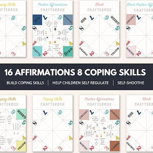 Kids Feelings Chatterbox, Coping Skills, Emotions Fortune Teller ...