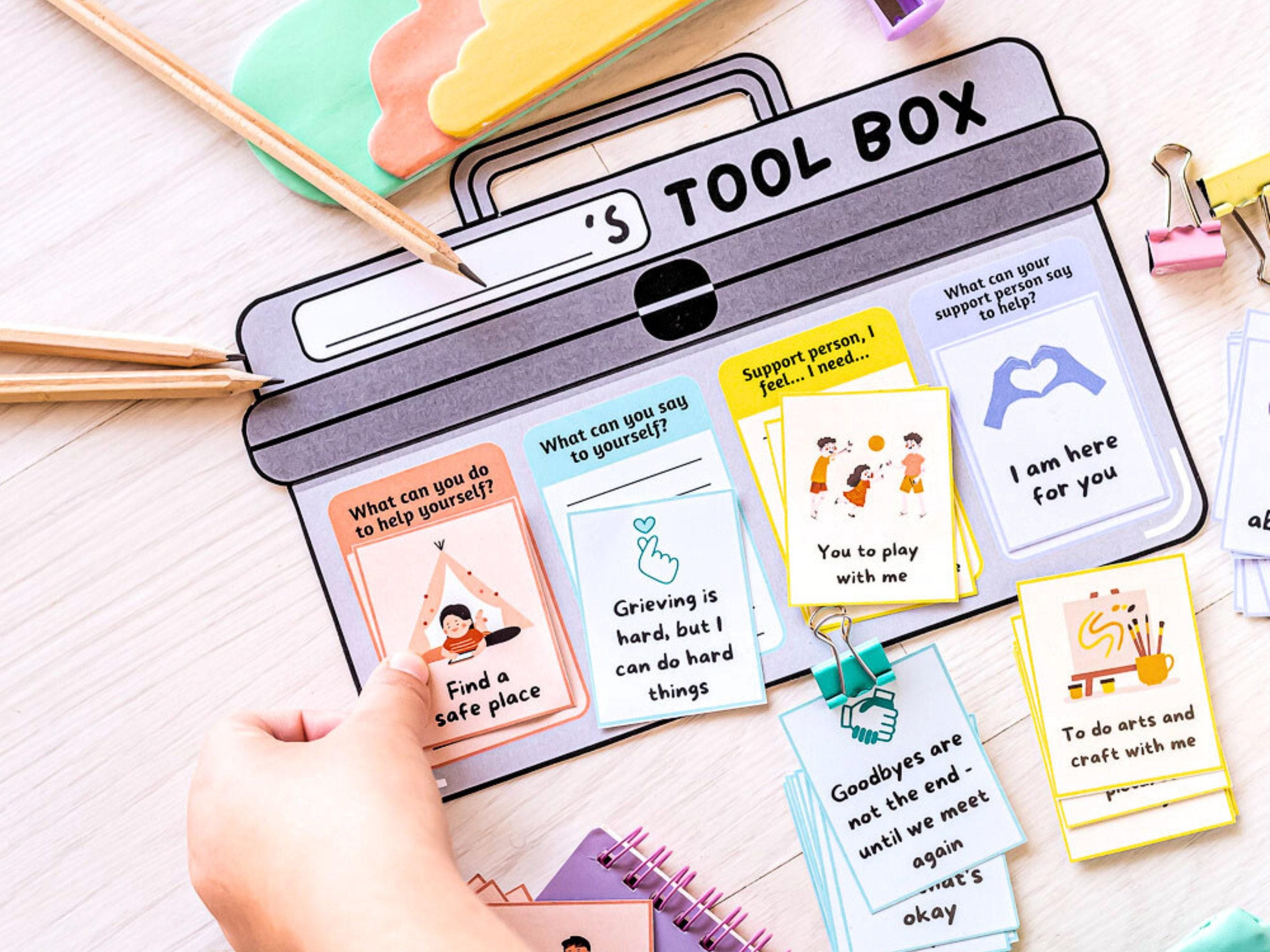 Grief and Loss Toolbox for Kids Grief Coping Skill Cards, Grief Prompts ...