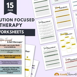 Solution Focused Therapy Bundle Solution Focused Worksheets - Etsy
