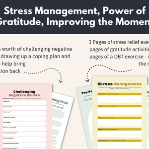 Depression Workbook, the Depression Spiral Worksheets, Self-esteem ...