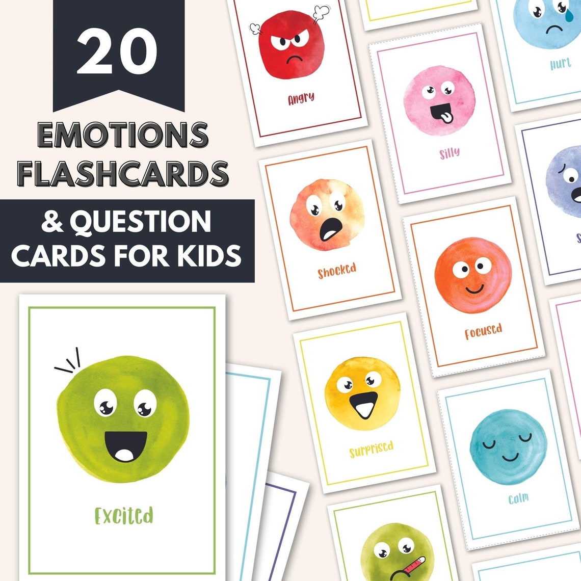 Emotional Regulation Feelings Cards for Calming Corners in | Etsy