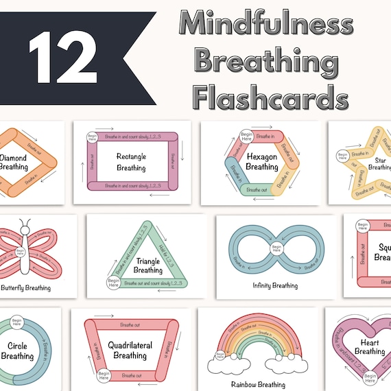 Prints Art & Collectibles Digital Prints Finger Tracing Calm Down Cards ...