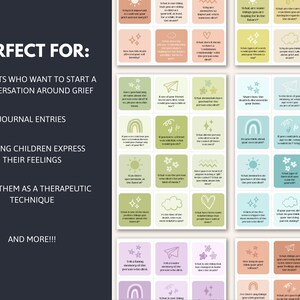 Grief Conversation Cards for Kids and Teens, Grief Question Cards ...