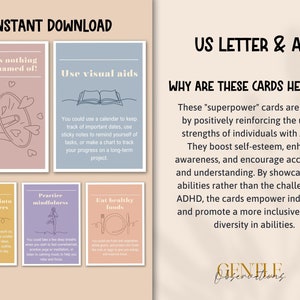 ADHD Superpower Cards for Teens & Adults, Teen ADHD Therapy Activity ...