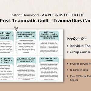 Overcoming Post-traumatic Guilt, Cognitive Distortion Cards for PTSD ...