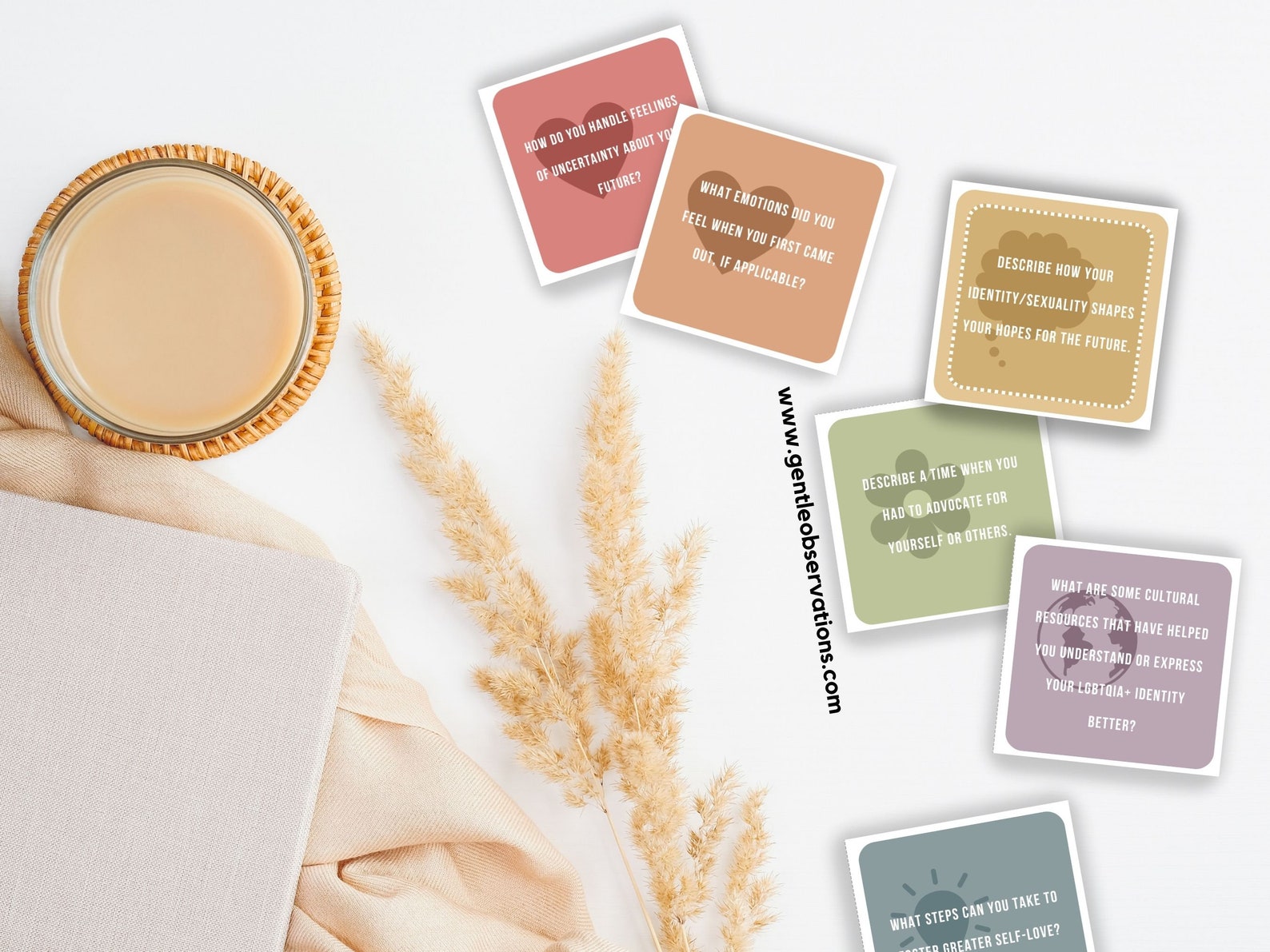 LGBTQ+ Journal Prompts, Group Therapy Discussion Cards, LGBTQ+ ...