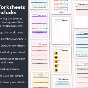 SFBT Worksheets Bundle for Kids, Solution Focused Therapy Worksheets ...