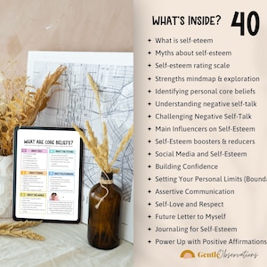 Teen Mental Health Self-esteem Workbook and Worksheets for School ...