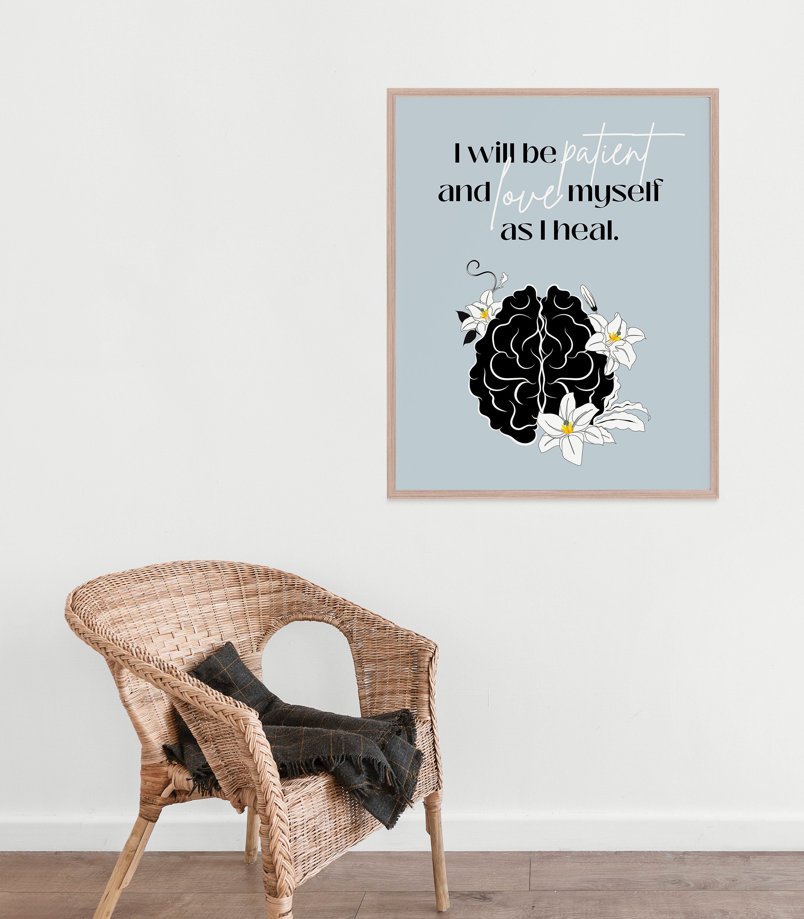 Trauma Brain Poster, Therapy Office Decor, PTSD Recovery, Positive ...