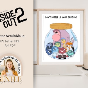 Inside Out 2 Self-awareness Poster for Kids, Therapy Office Decor for ...