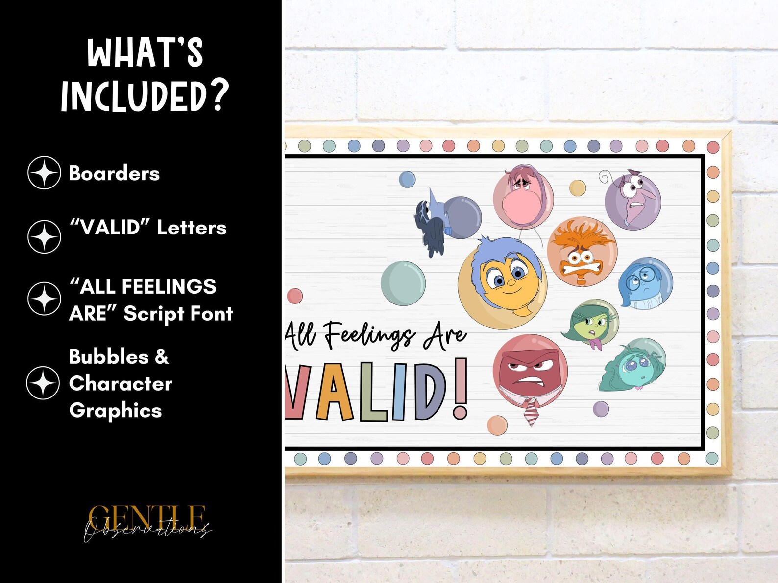Inside Out 2 Bulletin Board Kit for School Counselors, Classroom ...