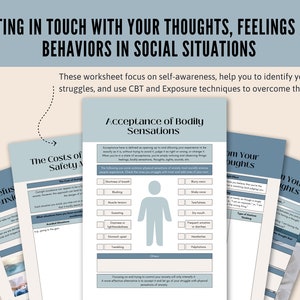 Social Anxiety Workbook, Social Anxiety Worksheets for Teens and Adults ...