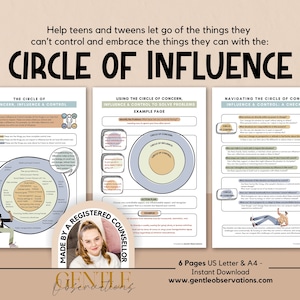 Circle of Influence & Control for Teens: Managing Anxiety, Problem ...