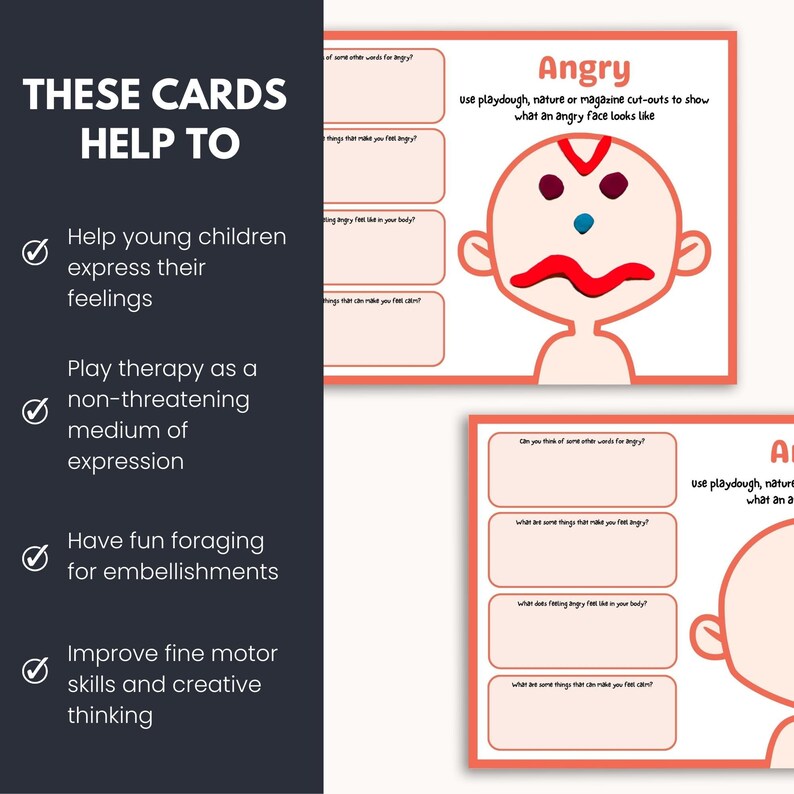 Playdough Feelings Placemats for Social Emotional Learning - Etsy