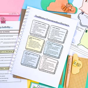 Positive Communication and Restorative Justice Worksheets for School ...