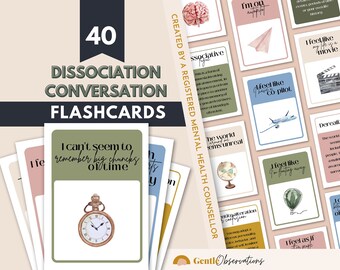 Dissociative Experience Cards - Etsy