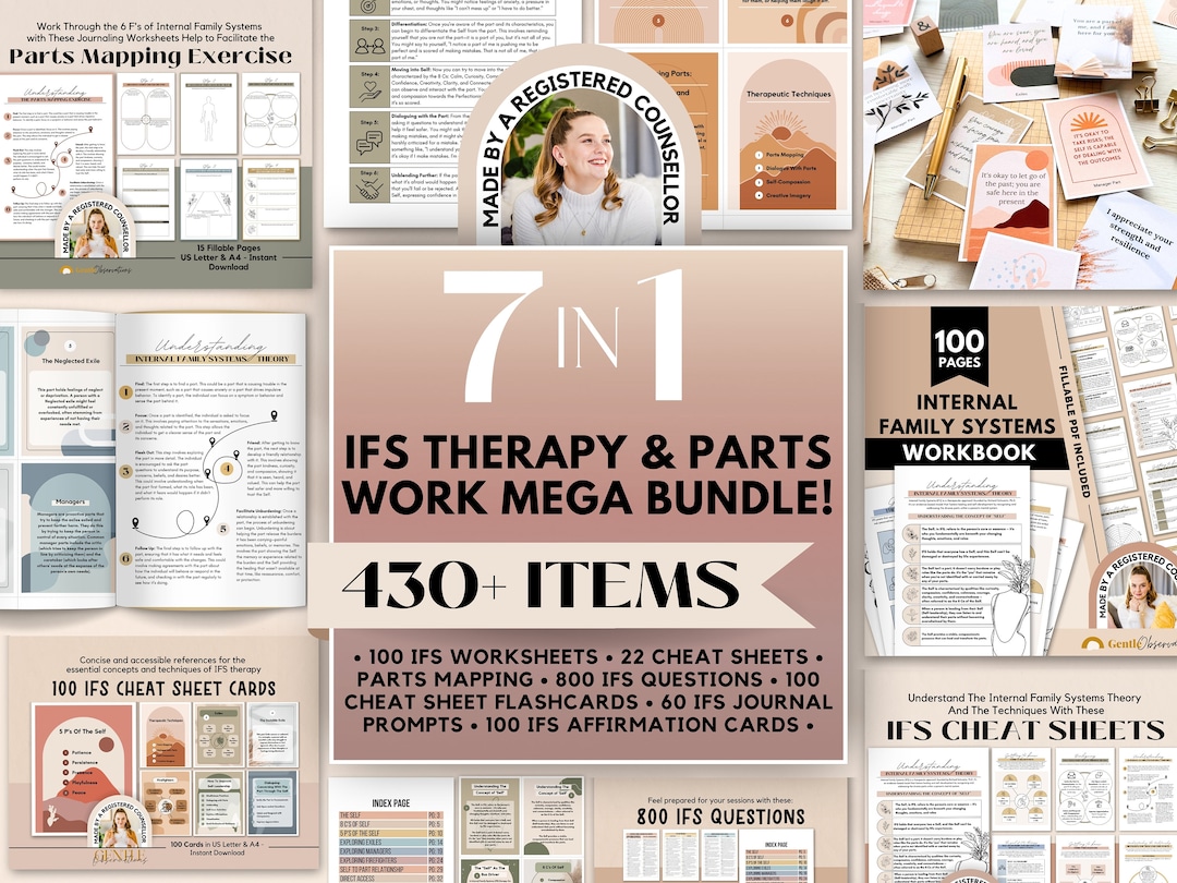 IFS Bundle, Internal Family Systems Worksheets, IFS Cheat Sheets, Parts ...