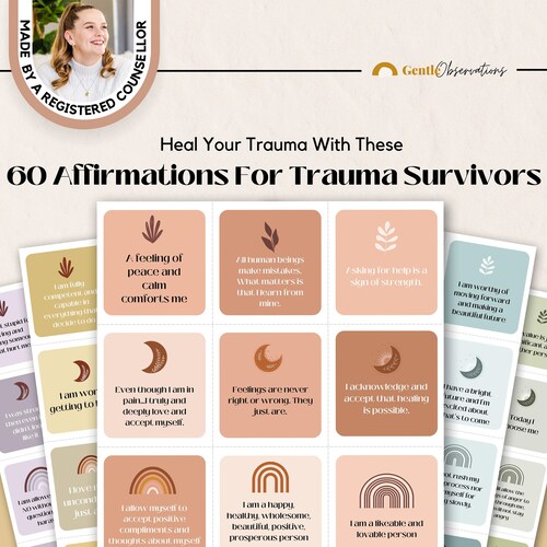 Affirmations for Trauma Survivors Anxiety Coping Statements - Etsy