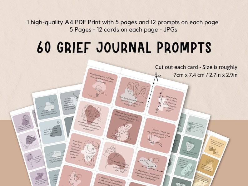 Grief Questions Cards for Teens and Adults, Grief and Loss Therapy Tool ...