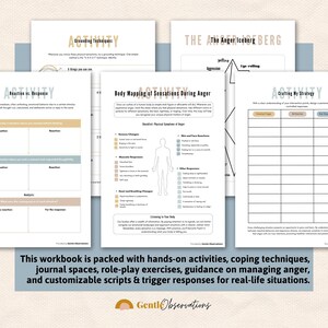 Anger Management Workbook for Teens and Adults, Anger Coping Skill ...