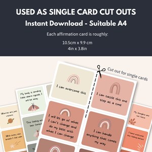 Anxiety Coping Statement Flashcards, School Counselor, Anxiety Relief ...