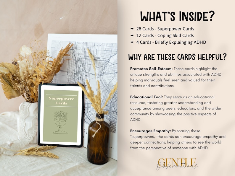 ADHD Superpower Cards for Teens & Adults, Teen ADHD Therapy Activity ...