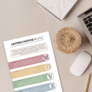 Step to Getting Unstuck Psychoeducational Worksheets and Coping Skills ...