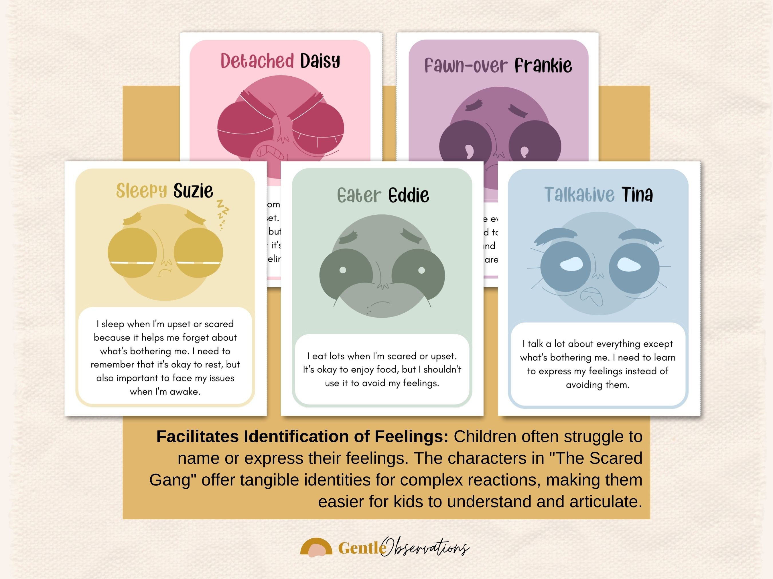 Trauma Reaction Cards for Kids, Identifying Trauma Survival Patterns ...