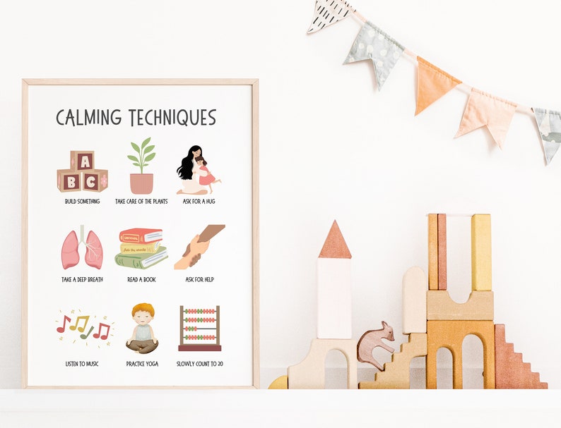 Coping Skills Poster for Kids Positive Affirmations Growth - Etsy