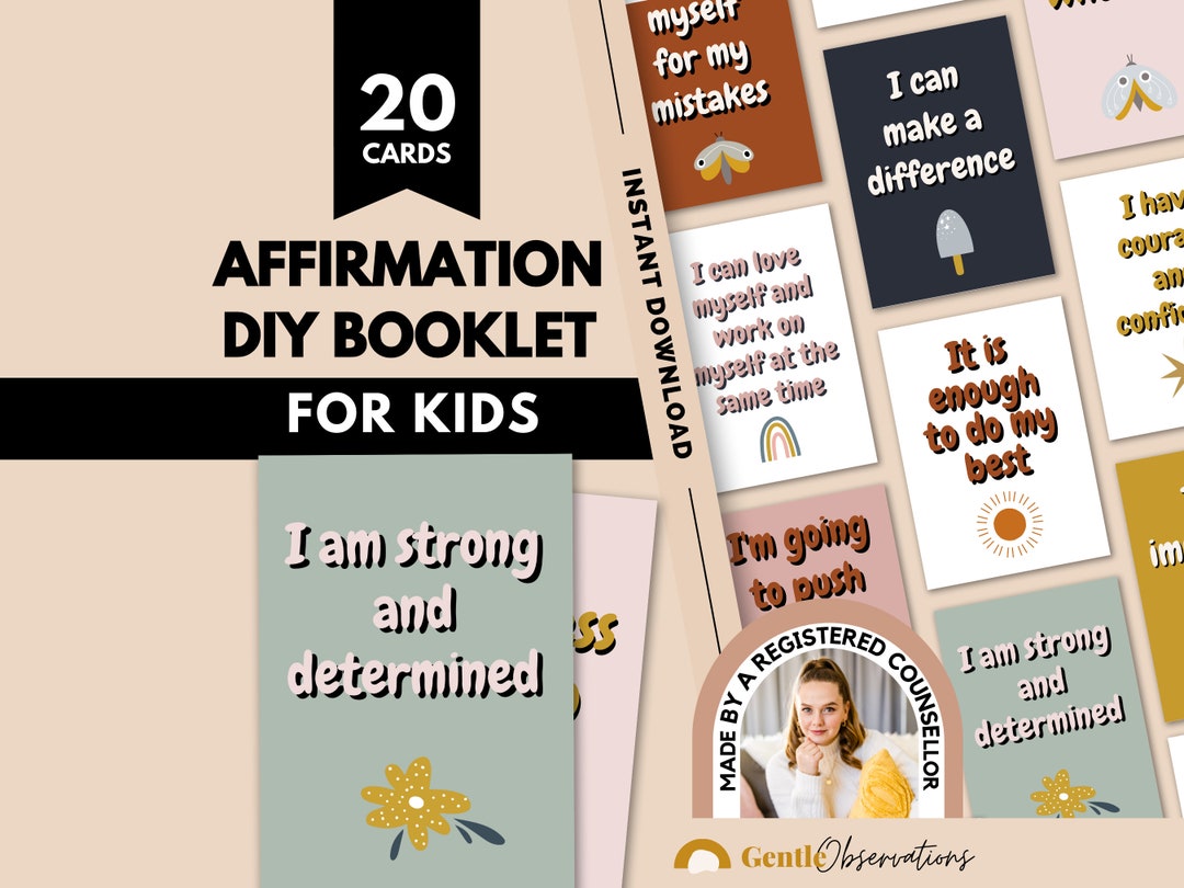 Daily Positive Affirmations Pocket Book for Kids, Growth Mindset Coping ...
