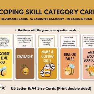 Coping Skill Therapy Board Game, Group Therapy Game, Social Emotional ...