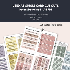 PTSD Trauma Coping Skills Cards, DBT Skills, Emotional Regulation, CBT ...