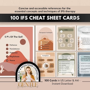 IFS Cheat Sheet Flashcards, Internal Family Systems, IFS Parts Mapping ...