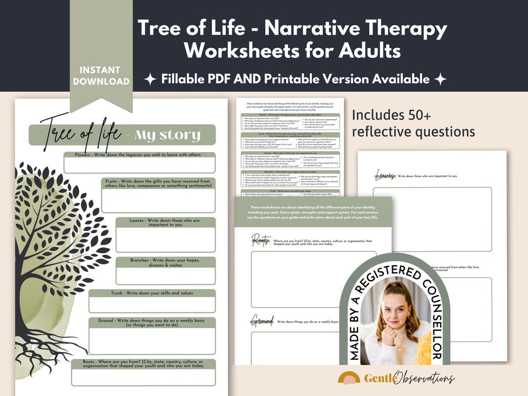 Narrative Therapy Tree of Life for Trauma PTSD Mental Health - Etsy
