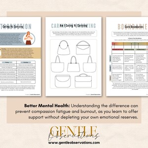 Caring Vs Carrying: Healthy Boundary Setting Worksheets, Compassion ...