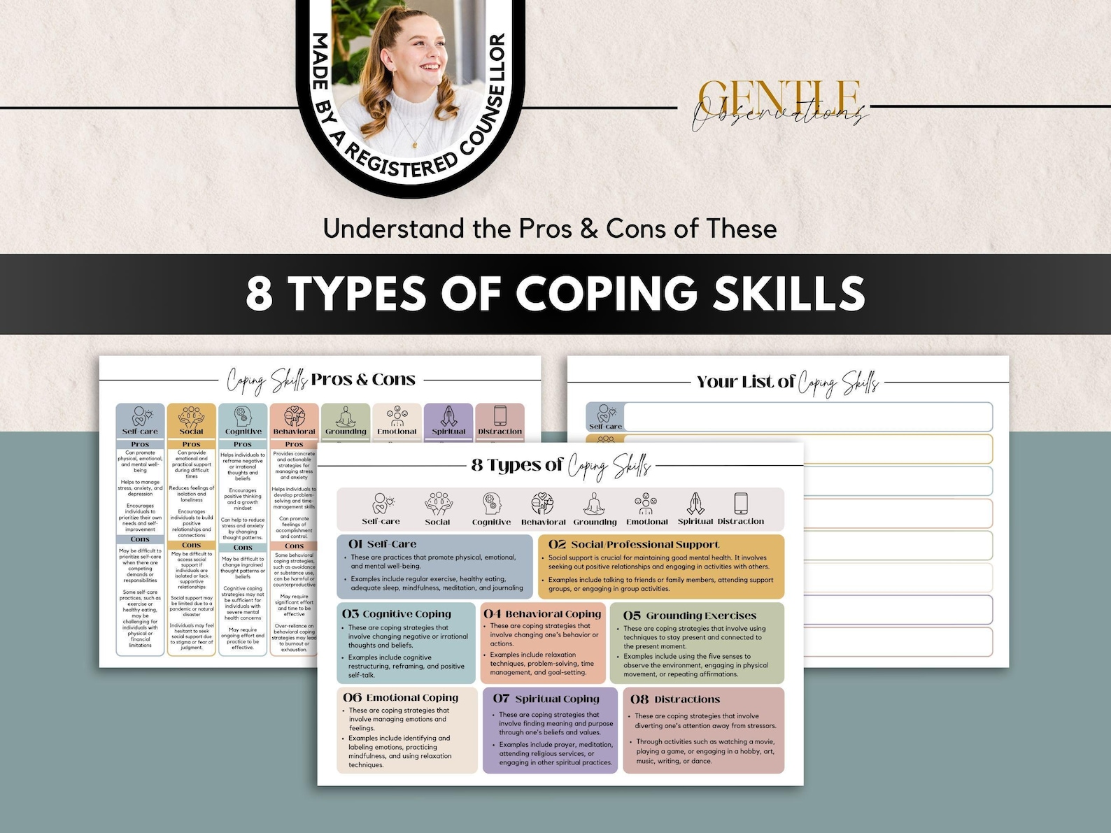 8 Types of Coping Skills Toolkit for Emotional Regulation, Self-care ...