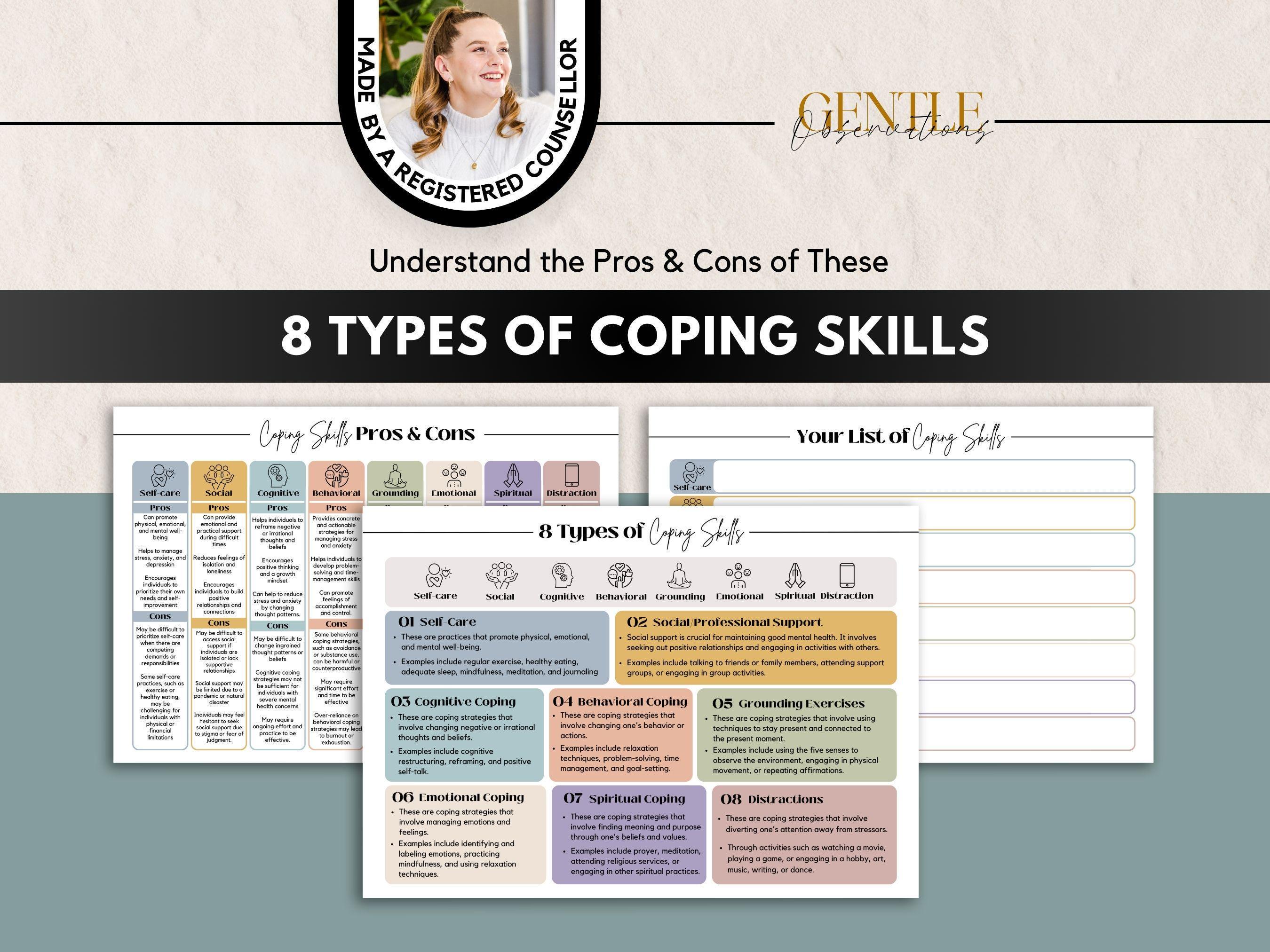 8 Types of Coping Skills Toolkit for Emotional Regulation, Self-care ...