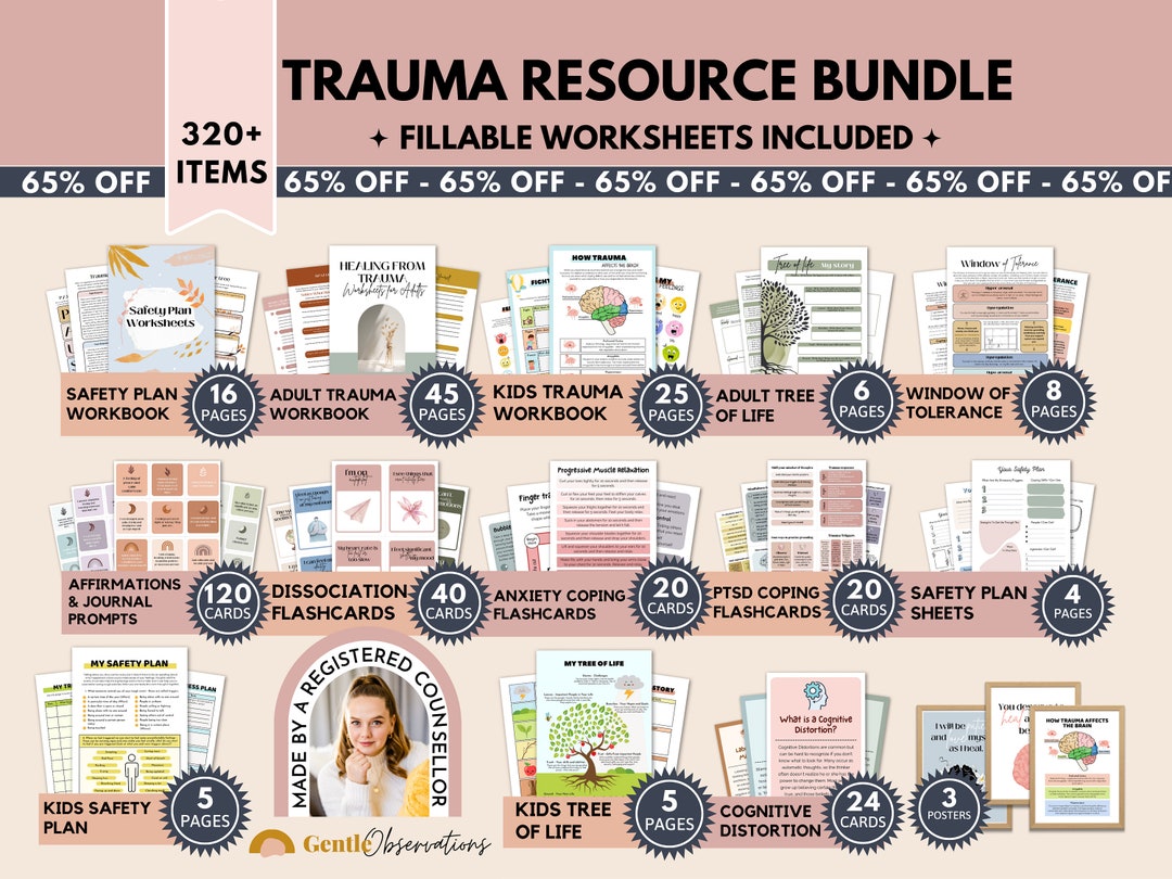Trauma Therapy Bundle 65% OFF PTSD Worksheets BPD Coping - Etsy