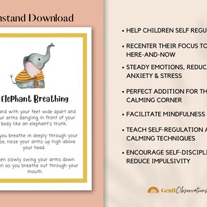 Scripted Mindfulness Breathing Cards for Kids Anxiety Relief Tool for ...