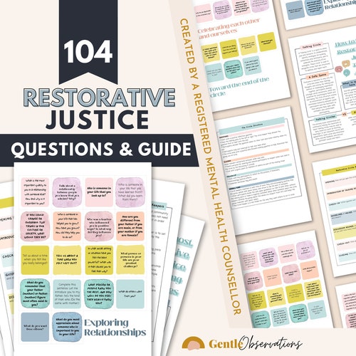 Restorative Justice Circle Questions and Prompts School - Etsy
