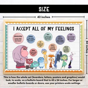 Inside Out 2 Bulletin Board Kit for School Counselors, Classroom ...